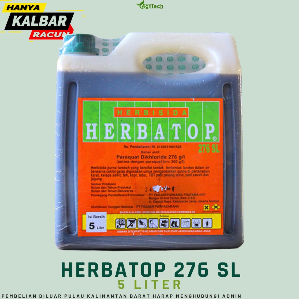 Jual HERBATOP 276 SL 5 LITER HERBISIDA RACUN RUMPUT KONTAK GULMA ...