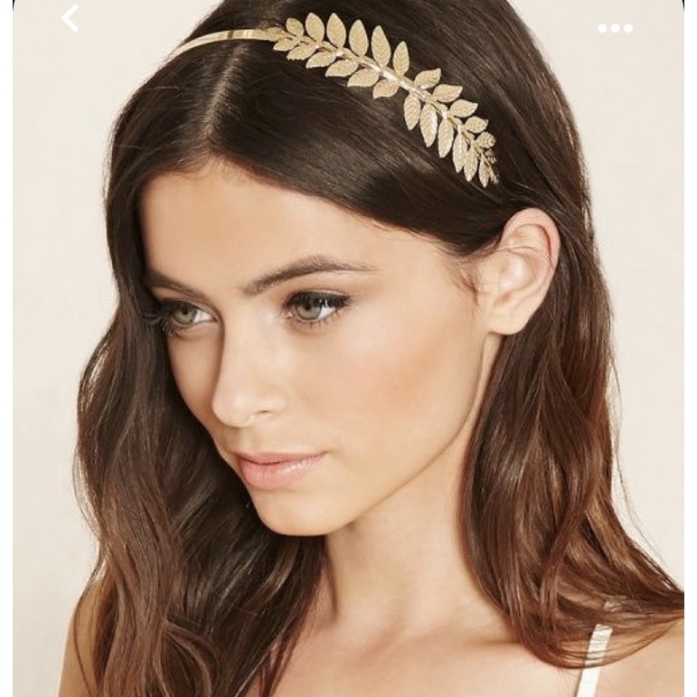 Jual Bando aksen daun gold mewah untuk hiasan kepala BND GLD | Shopee ...