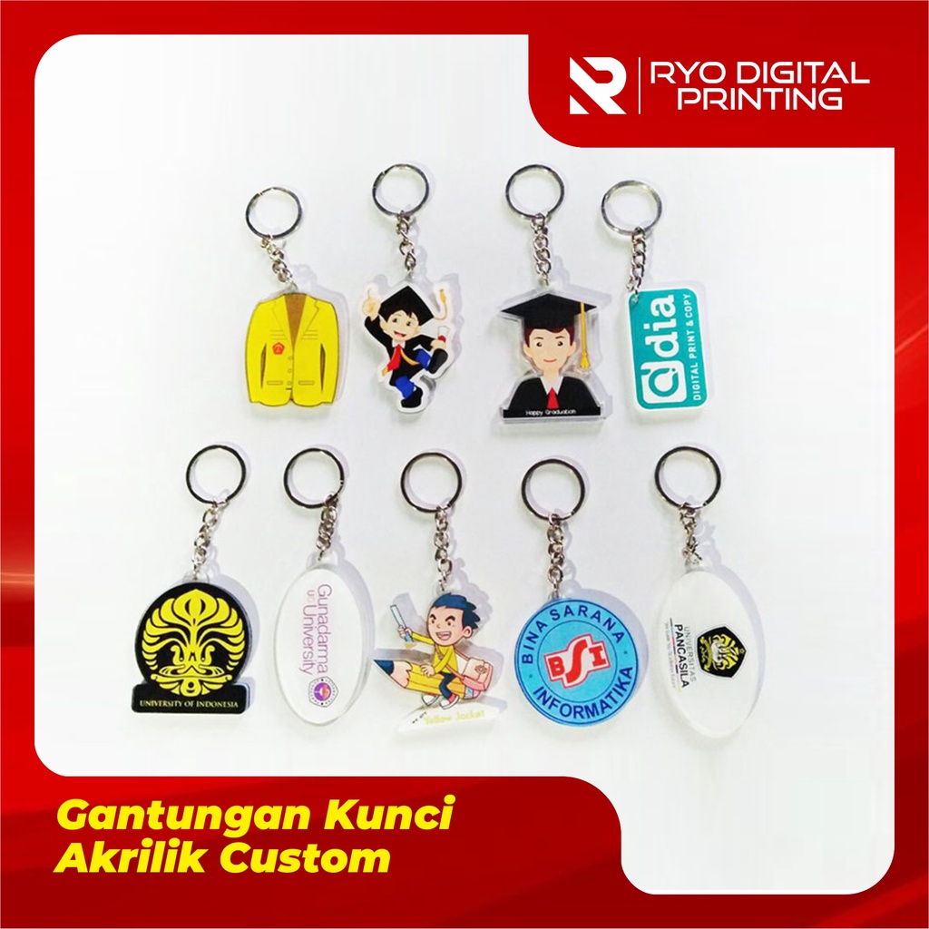 Jual Min. Order 10 pcs | Gantungan Kunci Akrilik 2 Sisi Custom | Shopee Indonesia