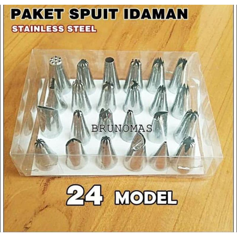 Jual Spuit 1set / Dekorasi Kue / spuid mika isi 24 / spuit mika / sped ...
