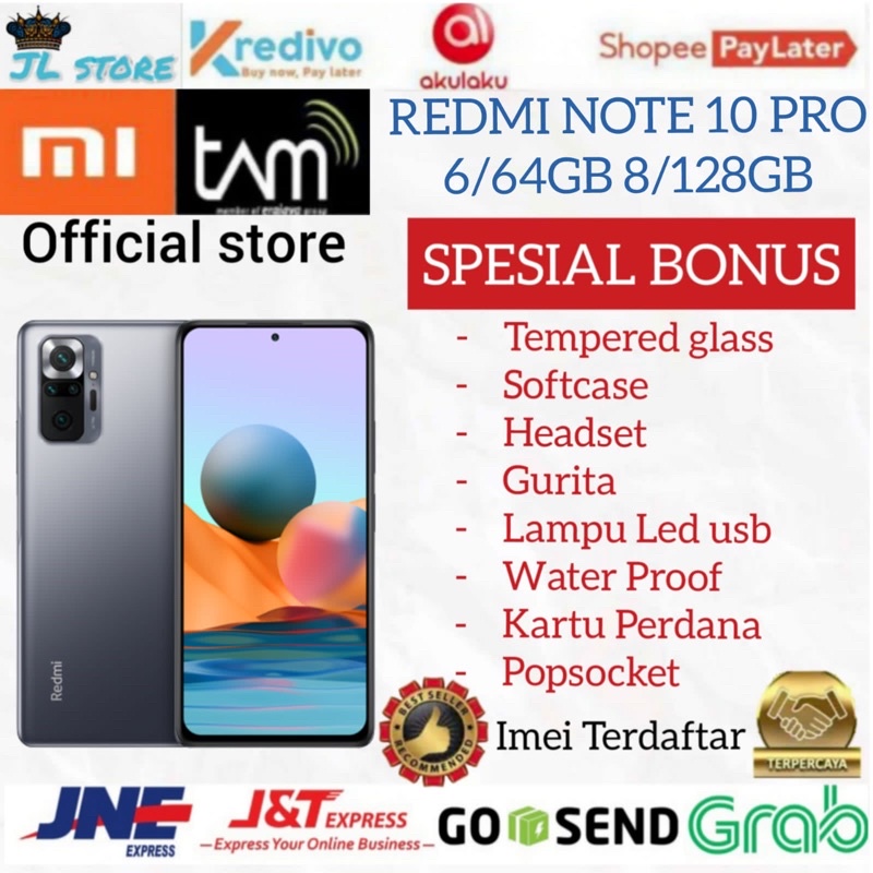 Jual REDMI NOTE 10 PRO 8/128GB 6/64GB GARANSI RESMI XIAOMI INDONESIA ...