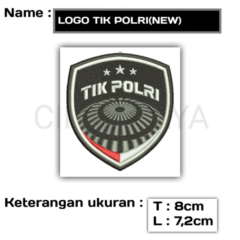Jual Bordir timbul logo tik polri | Shopee Indonesia
