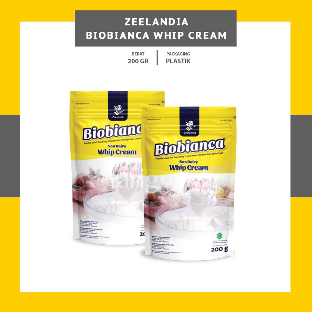 Jual WHIP CREAM BIOBIANCA VANILLA ZEELANDIA 200G - WHIPPING CREAM ...