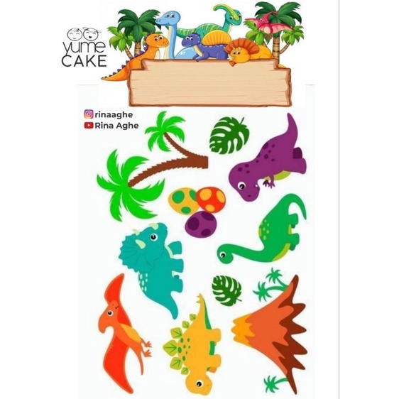 Jual Topper birthday cake Dino | Shopee Indonesia
