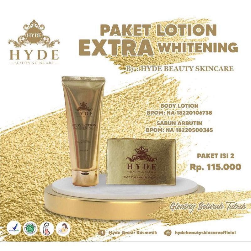 Jual BODY LOTION HYDE/SCRUB HYDE/BPDY SOAP ARBUTIN HYDE | Shopee Indonesia