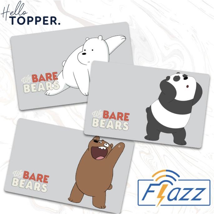 Jual Kartu FLAZZ We Bare Bears | Flazz Card Kartu Flazz | Shopee Indonesia