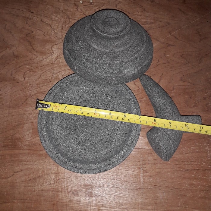 Jual Cobek Cobek + Tutup + Ulekan % Asli Dari Batu Di Bubut Mesin Uk 18Cm | Shopee Indonesia