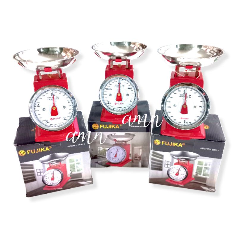 Jual Timbangan Fujika 5kg / Besi Stainless Jarum Analog Manual Duduk / Timbangan Sembako ...