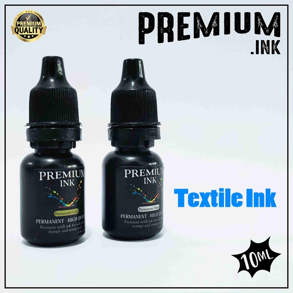 Jual Tinta Stempel Kain Permanen 10ml Khusus Bahan Tekstil Warna Gold ...