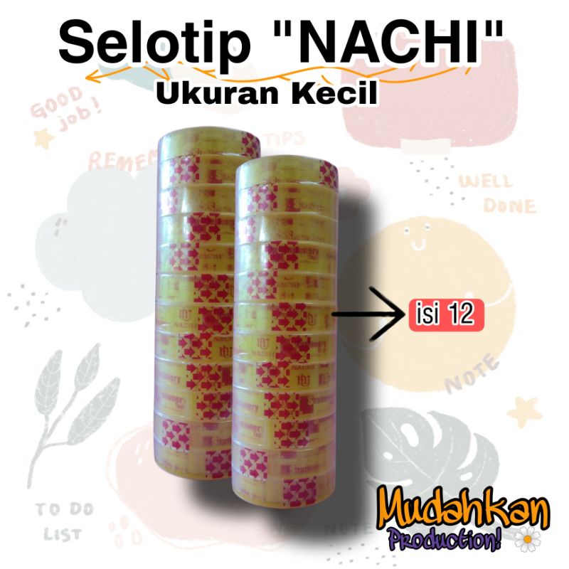 Jual Selotip NACHI [ 1 PCS ] Solasi / Selotip Kecil / Selotip Bening ...