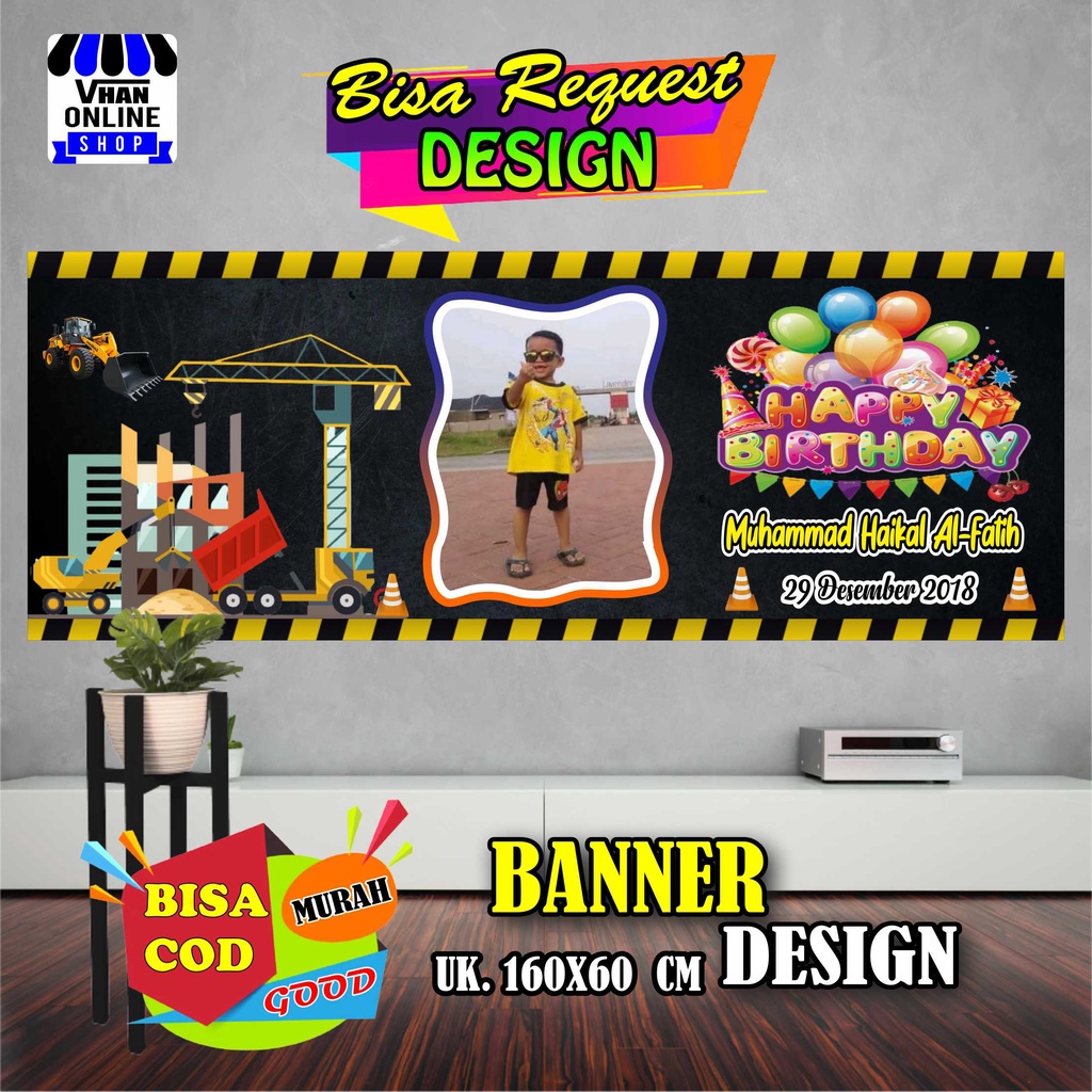 Jual Spanduk Banner Backdrop Ulang Tahun Anak Model Beko Bagus Murah ...