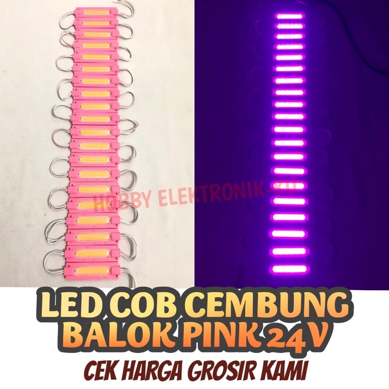 Jual LAMPU LED STRIP MODULE COB 6MATA 24V PINK | Shopee Indonesia