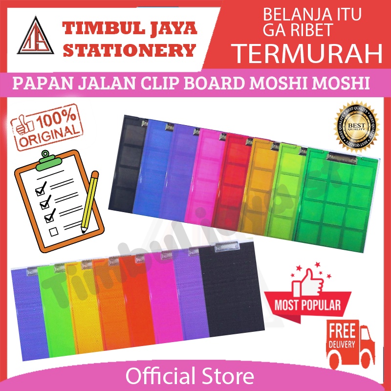 Jual Moshi moshi Papan Clipboard Papan jalan alas ujian murah aesthetic ...