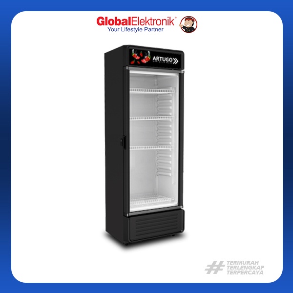 Jual ARTUGO Showcase 370 Liter SV 451 Warna Hitam | Shopee Indonesia