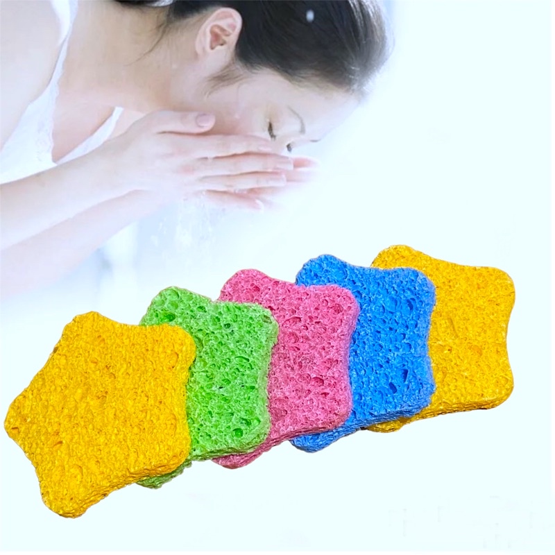 Jual Sponge Mask Woodpulp Cotton - Facial Cleansing Sponge Sponge ...