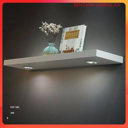 Jual Ambalan lampu dinding - Putih, 70x20 lampu 1 | Shopee Indonesia