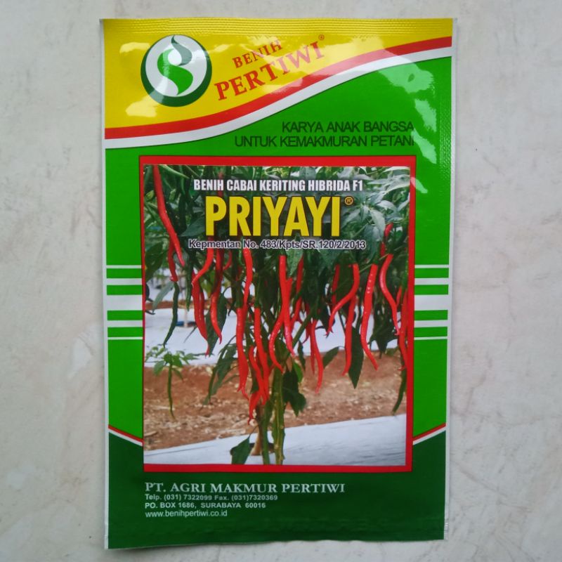 Jual Benih Cabai Keriting PRIYAYI - 10 GR (exp. Januari 2026) | Shopee ...