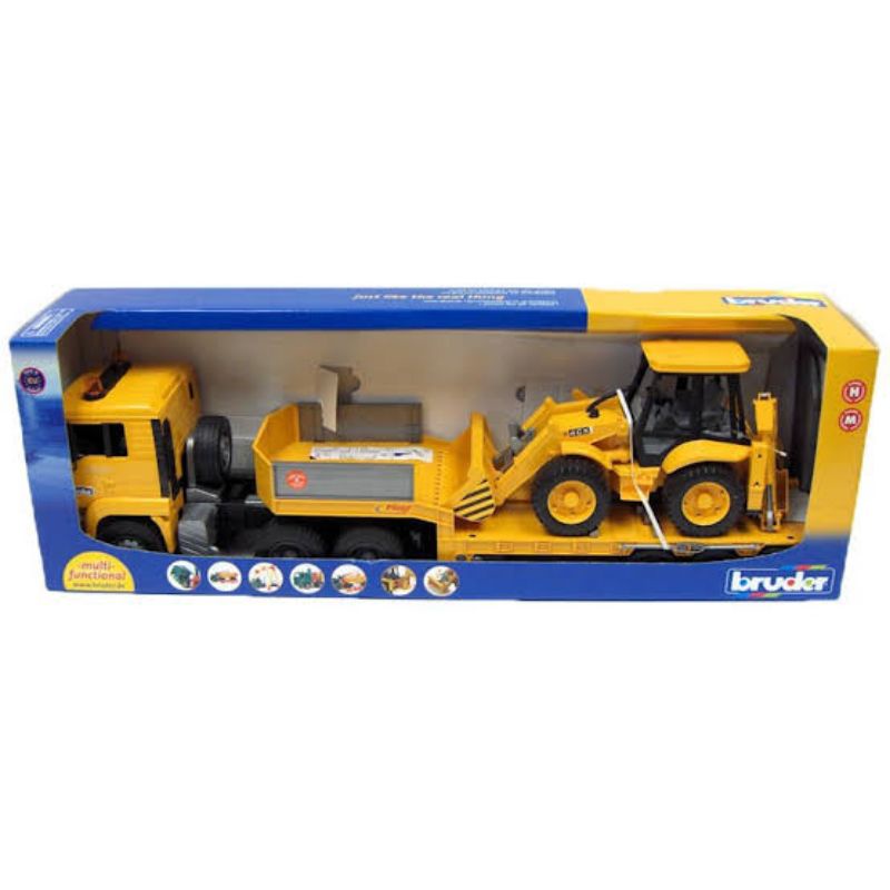 Jual Bruder Toys Man TGA low loader truck with JCB backhoe loader 2776 ...