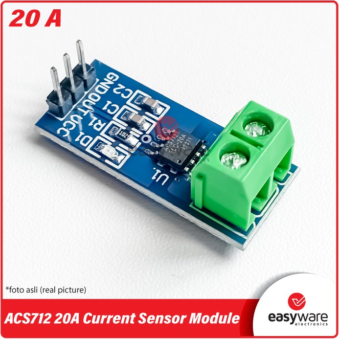 Jual ACS712 20A CURRENT SENSOR ARUS MODULE SASLUN | Shopee Indonesia