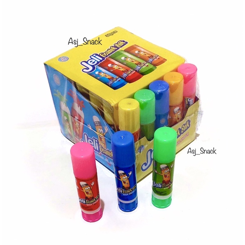 Jual Permen Jelly Sour Jeli Bentuk Stik Aneka Rasa ( 1 box isi 30 pcs x ...