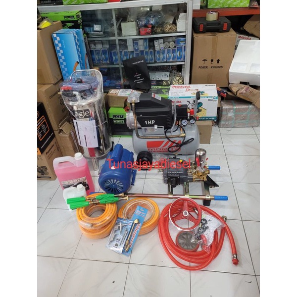 Jual PAKET!!! Steam Dinamo Listrik Siap Pakai Kompresor 1Hp | Shopee Indonesia