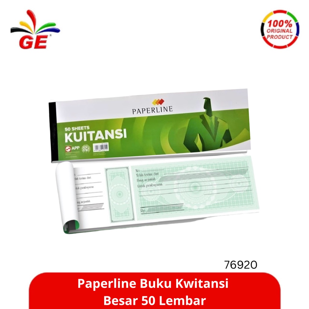 Jual PAPERLINE - Buku Kwitansi Besar 50 Lembar 76920 | Shopee Indonesia