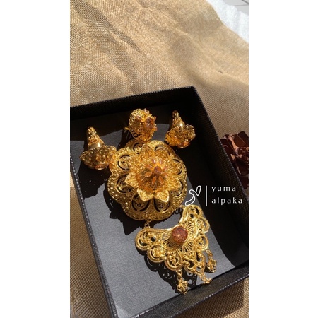 Jual B052 Set alpaka bunga padi by yuma | Shopee Indonesia