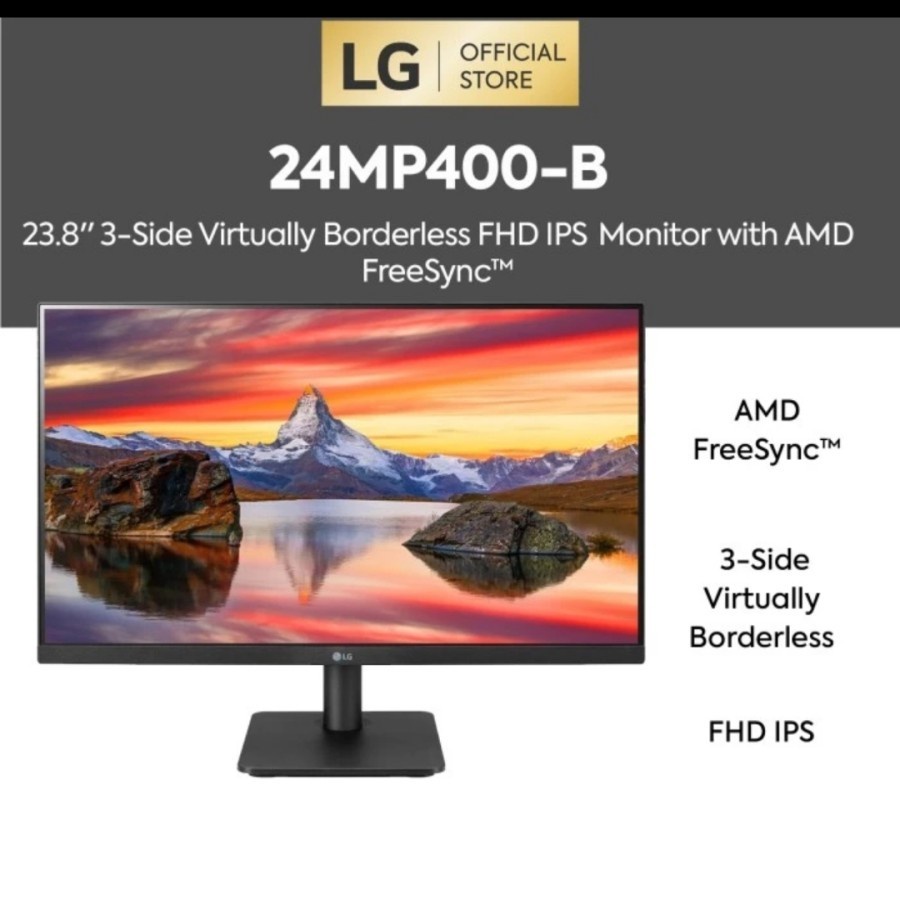 Jual JUAL MURAH MONITOR LG 24 INCH HDMI FREMLIS IPS FULL HD 24MP400 ...