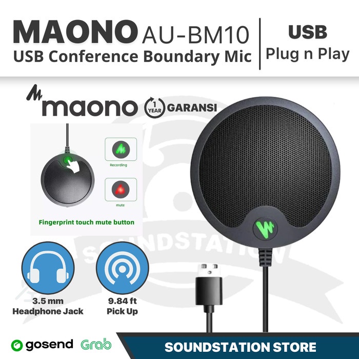 Jual CONFERENCE USB MICROPHONE MAONO AU-BM10 OMNI DIRECTIONAL MIC ...