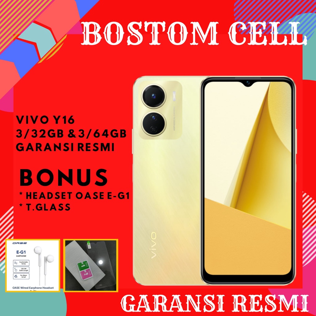 Jual VIVO Y16 (3/32GB) & (4/128GB) - 5000mAh + USB Type-C, Ultra Fast Side Fingerprint | Shopee ...