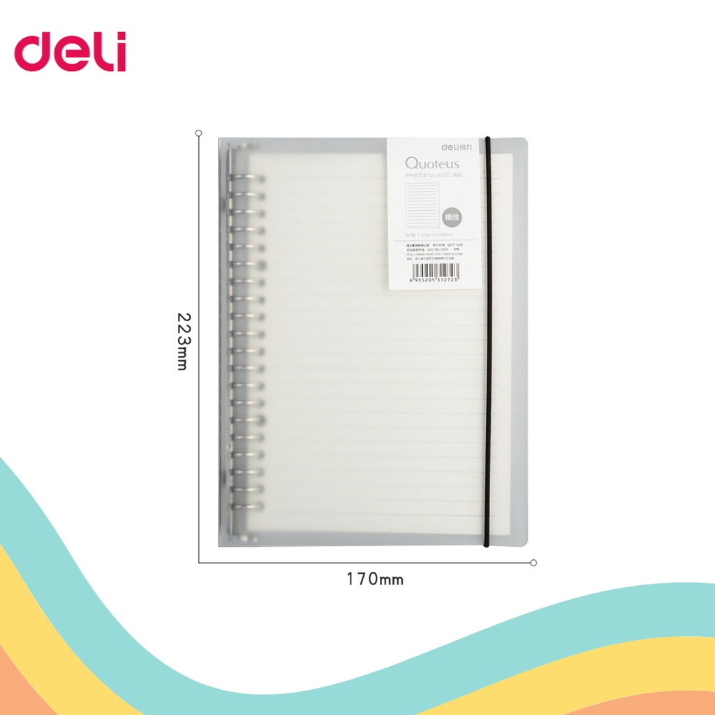 Jual BINDER MAP TALI + LOOSE LEAF A5 DELI HA-560 (1 PCS) | Shopee Indonesia