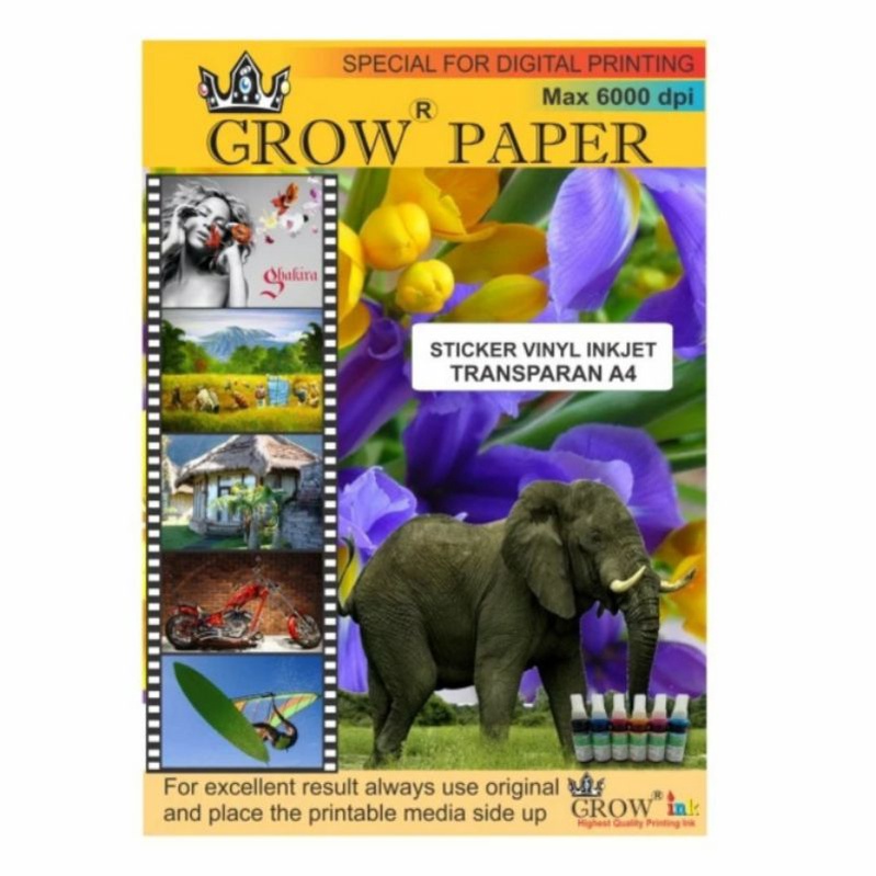 Jual Sticker vinyl transparan 50 micron. Ukuran A4. Transparent sticker ...