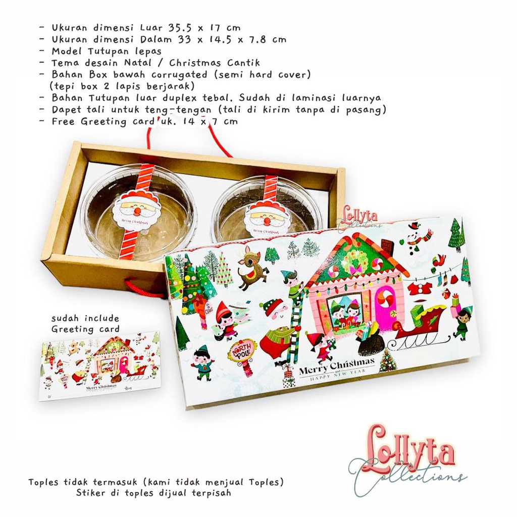 Jual Box isi 2 toples Bulet 500gr / box Kuker Tema Natal The Elf ...