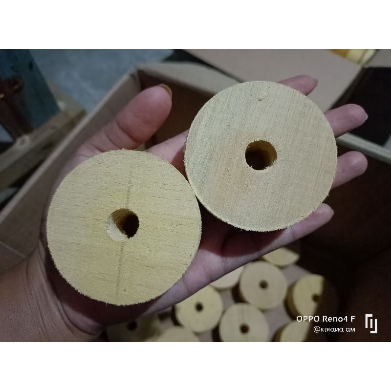 Jual roda kayu bulat diameter 6cm | Shopee Indonesia