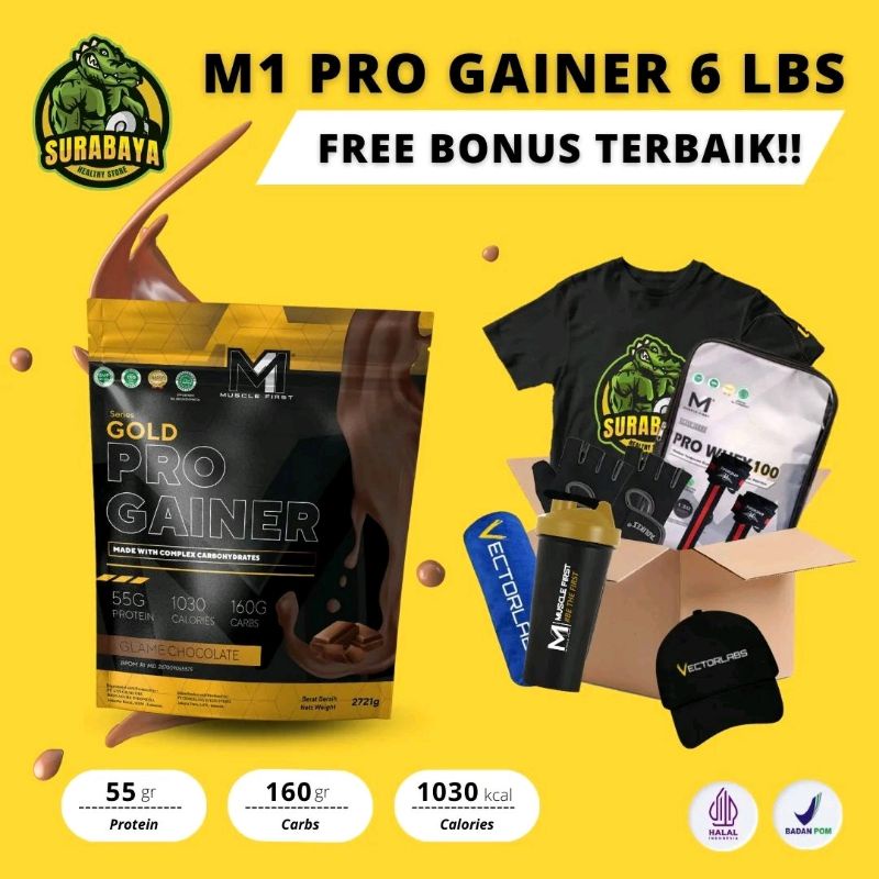 Jual M1 muscle first pro gainer 6 lbs musclefirst gold weight gain mass ...