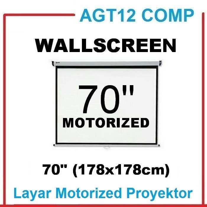 Jual Layar Proyektor Otomatis 70 Inch Remote Motorized | Shopee Indonesia