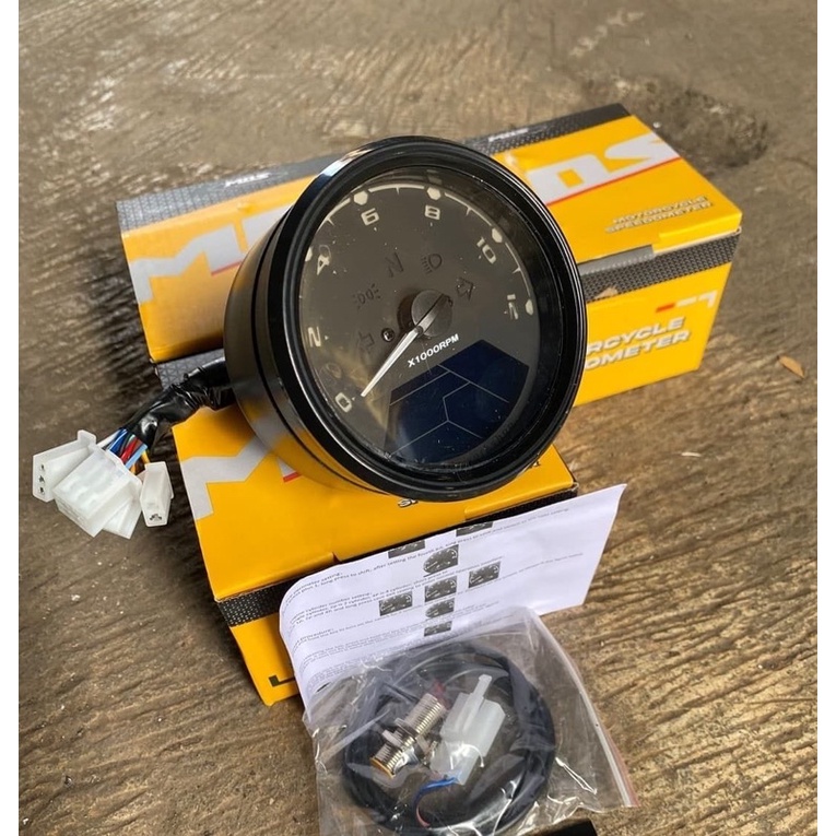 Jual spido spedometer bulat babon mos led digital set sensor buku ...