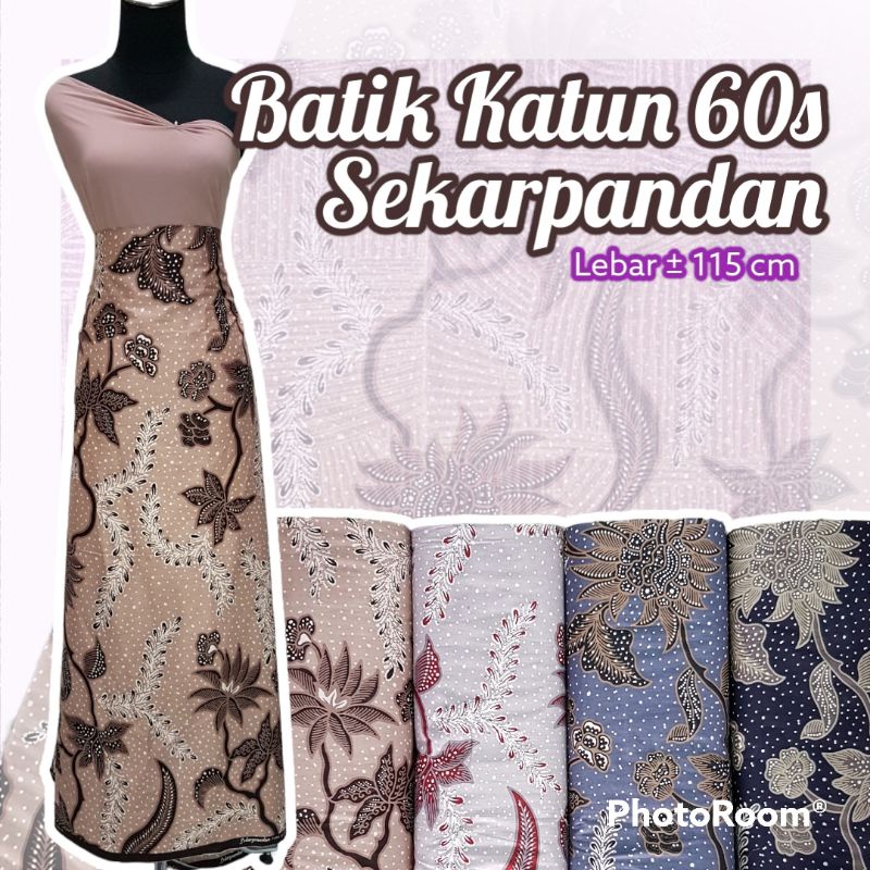 Jual Bahan Kain Batik Katun 60s Sekarpandan batik cotton halus lembut murah meteran | Shopee ...