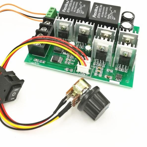 Jual DC Motor Speed Controller + Switch 2000W 9-50V 12V 24V 40A PWM ...