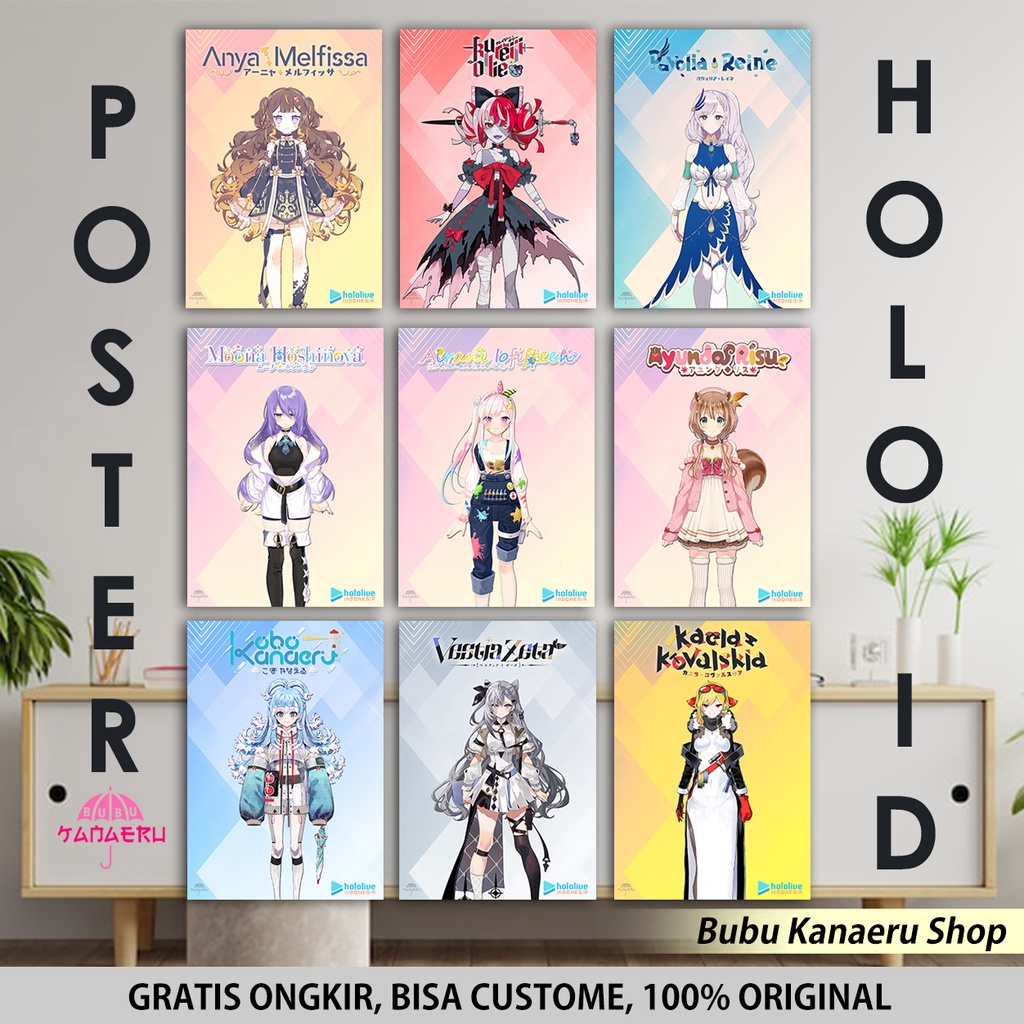 Jual Poster Vtuber Custome Hololive - Kobo Zeta Kaela | Shopee Indonesia