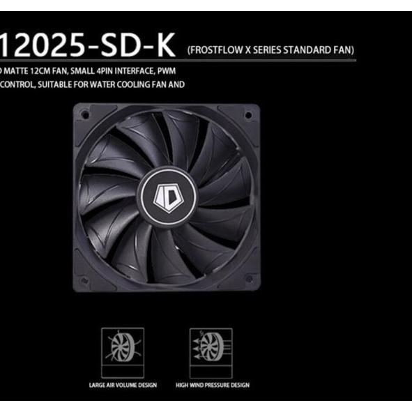 Jual ID Cooling XF-12025 SD-K Black - 120mm Cooling Fan PWM Gaming Fan ...