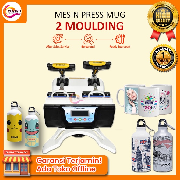Jual Mesin Press Sablon Mug / Gelas Digital Sublimasi 2 Moulding (2in1 ...
