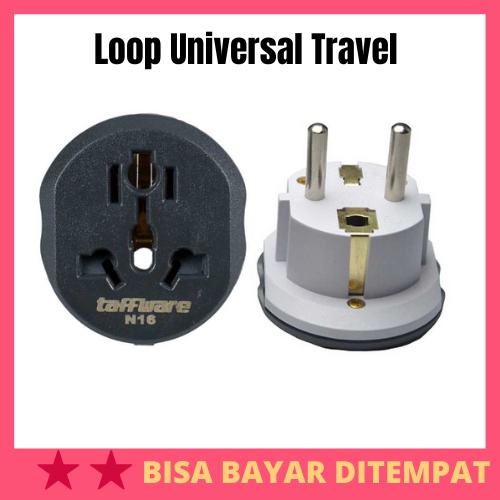 Jual Loop Universal Travel Adapter AU US UK to EU Plug 16A / Loop ...