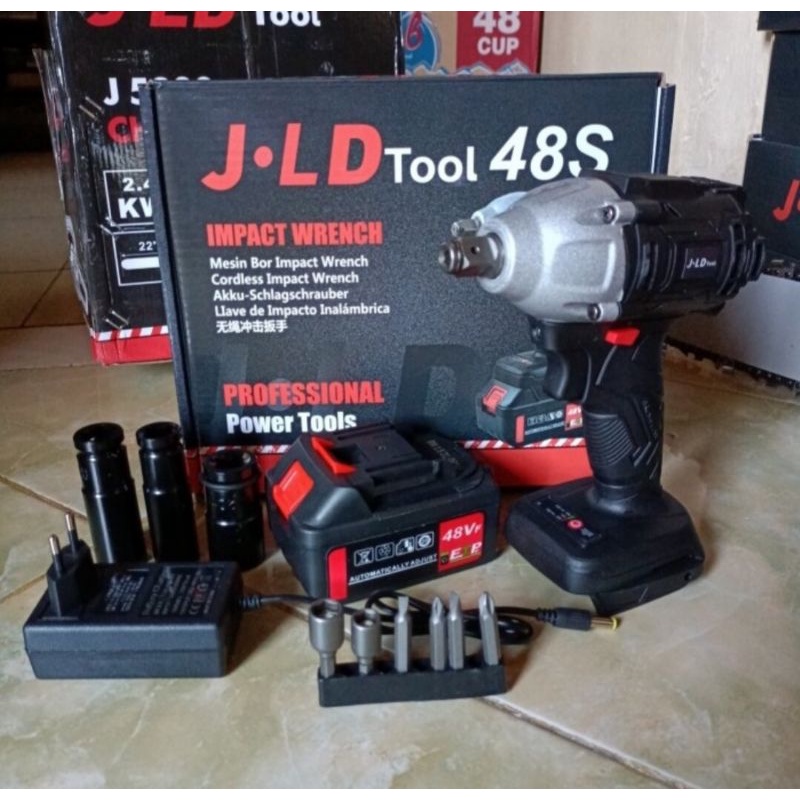 Jual "Cordless Impact Wrench JLD TOOL 48S SET Brushless Mesin Bor Baut ...