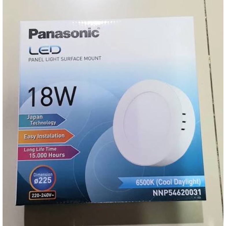 Jual Panasonic Downlight Outbow / Tempel 18 Watt Bulat | Shopee Indonesia