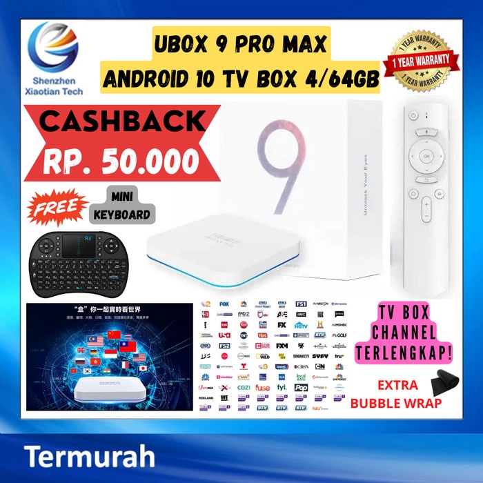Jual Produk Terbaru Ubox 8 Pro Max Unblock Tech Android 10 Tv Box Ram 4Gb 64Gb | Shopee Indonesia