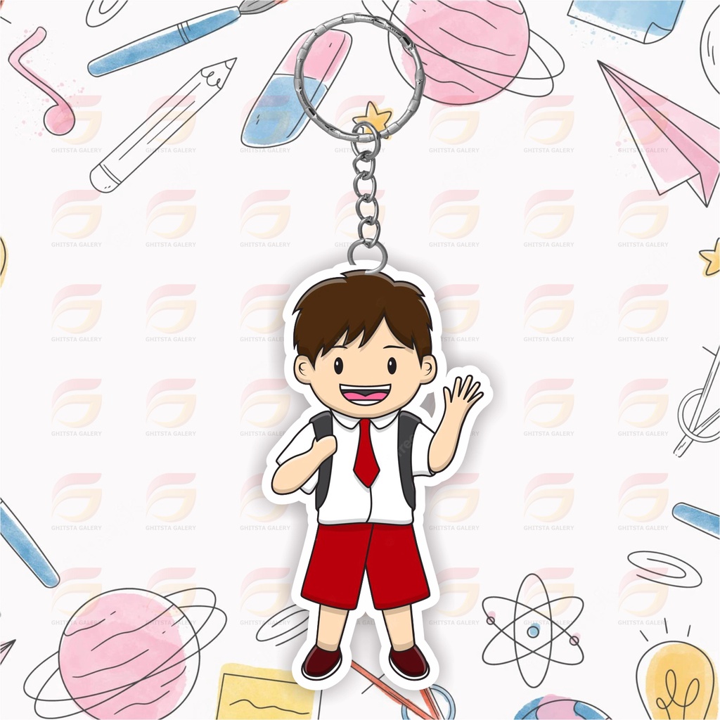 Jual Gantungan Kunci Anak Sekolah SD - Gantungan Kunci SD - Gantungan ...