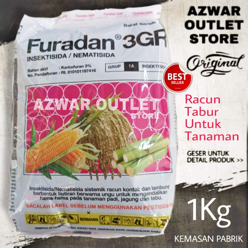 Jual Furadan 3GR 1Kg | INSEKTISIDA/NEMATISIDA racun hama tabur original ...
