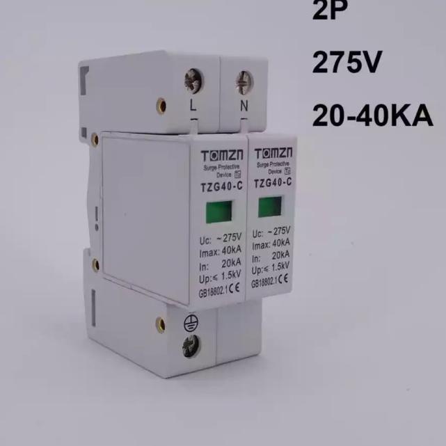 Jual SPD AC 2P 20KA ~ 40KA 275V Surge Protector Arester Tegangan Rendah | Shopee Indonesia
