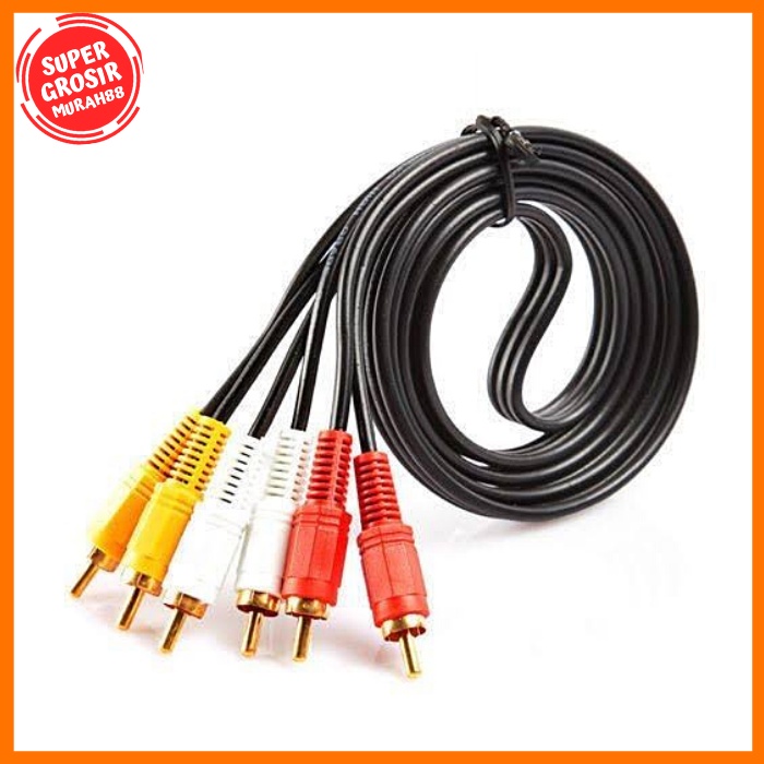 Jual Kabel RCA To RCA Kabel AV DVD TV Set Top Box DVB T2 | Shopee Indonesia